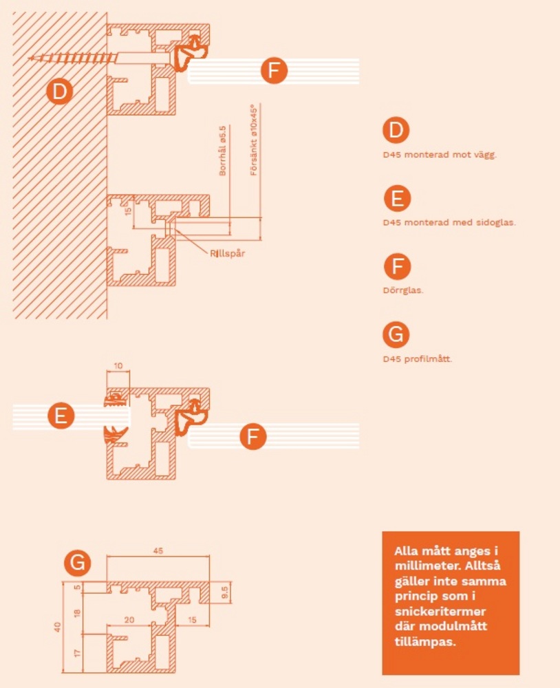 Nordic Frame D45 VÄ 10x21 utan cylinderurtag, natur (AXS39102101UV ...