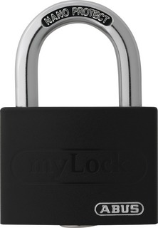 Hänglås Abus T65AL/40 MyLock svart LL 6402 (ABU49945) | AXS Webbshop